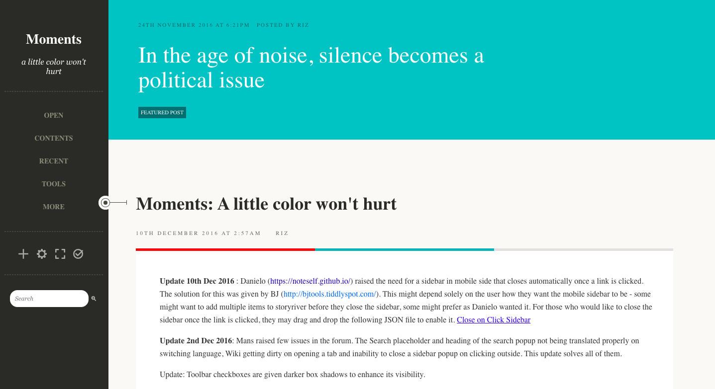 5 minimal themes for TiddlyWiki - Ness Labs