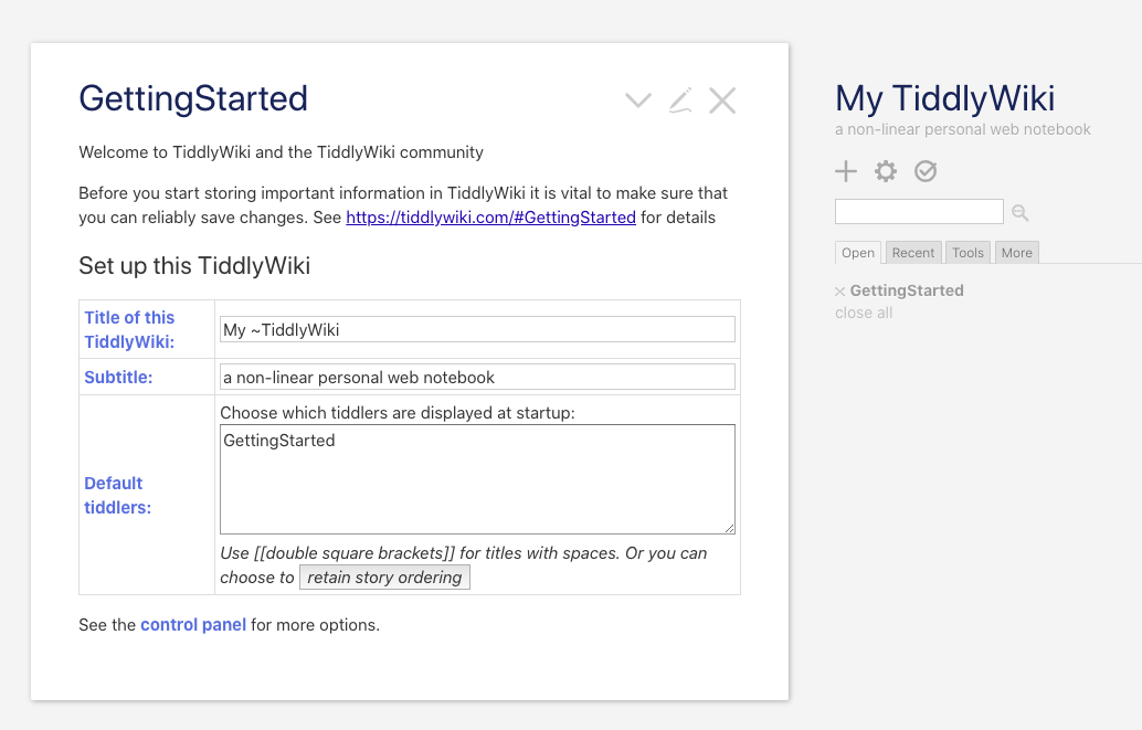 Getting started with TiddlyWiki: a beginner's tutorial - Ness Labs