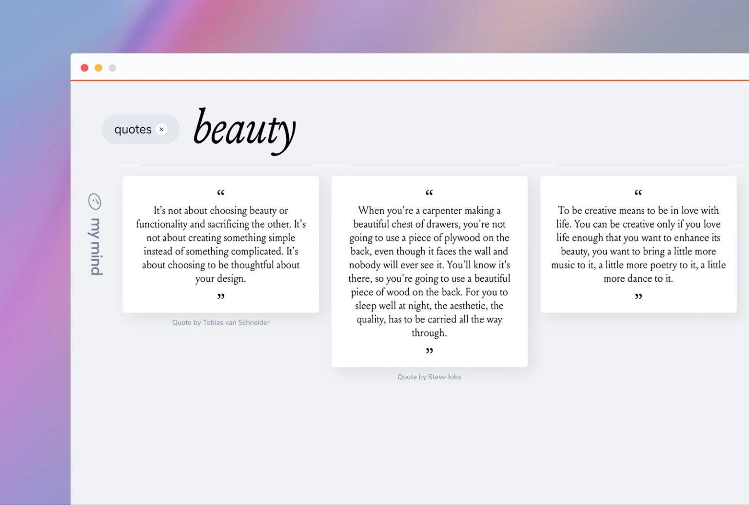 Building an extension of your mind with mymind - Ness Labs